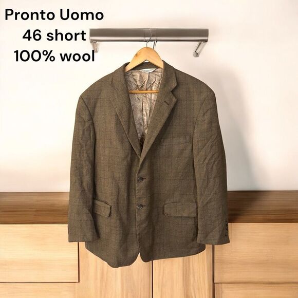 Pronto Uomo | Suits & Blazers | Pronto Uomobrown Sport Coat Wool ...